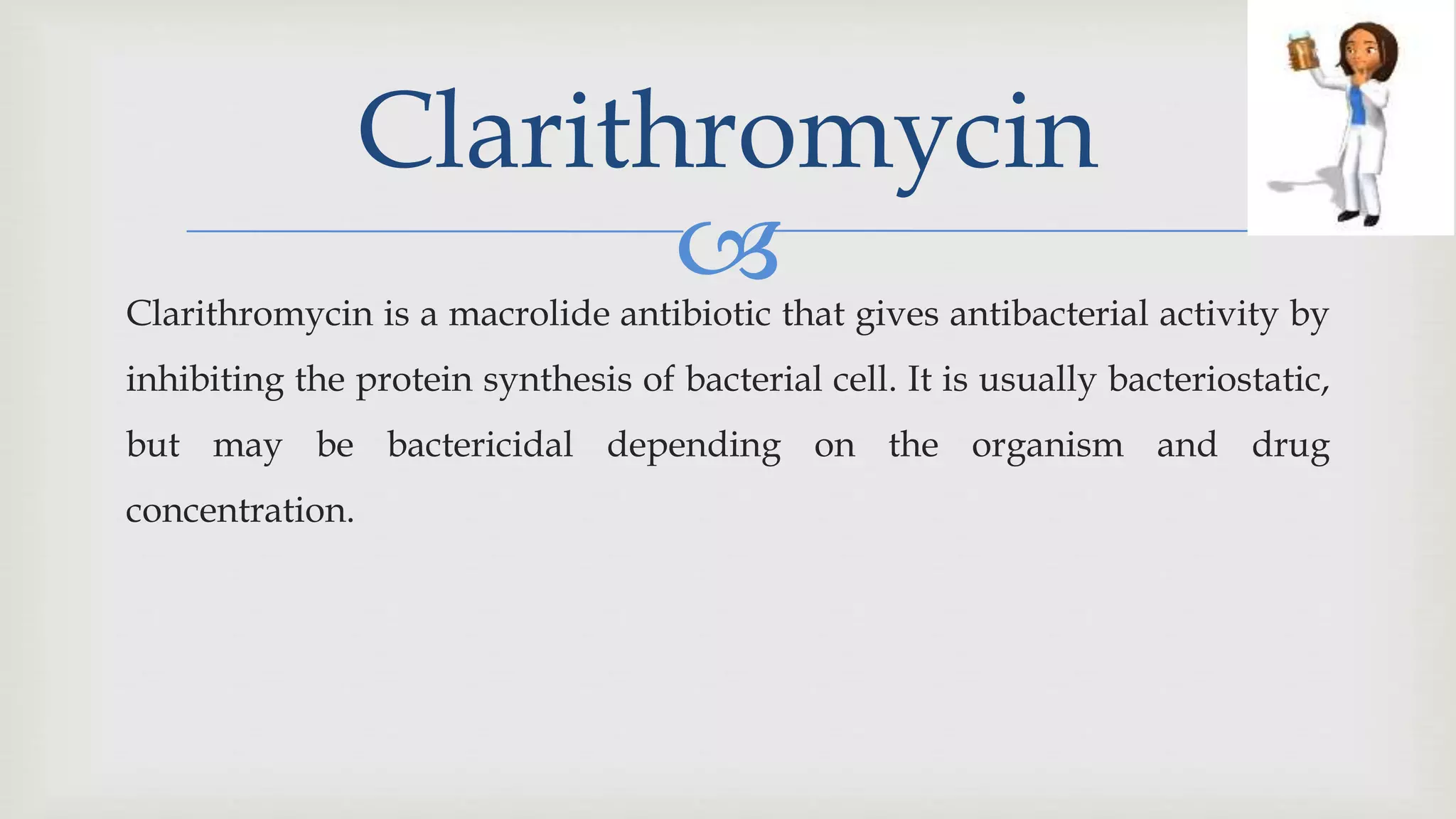 Clarithromycin | PPTX