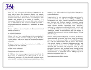 Clarithromycin for Injection Taj Pharma SmPC | PDF
