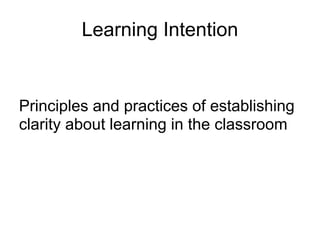 Clarity about learning | PDF