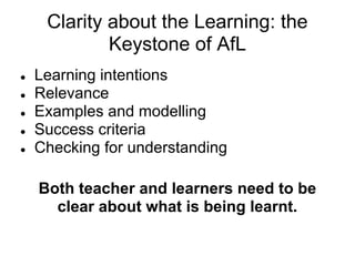 Clarity about learning | PDF