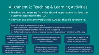 Clarity in the curriculum: Using Constructive Alignment to improve your ...