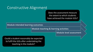 Clarity in the curriculum: Using Constructive Alignment to improve your ...