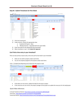 Clarizen cheat sheet v1.0 | PDF