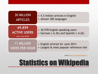 To Wikipedia and Beyond | PPTX | Desktop Publishing | Computer Software ...