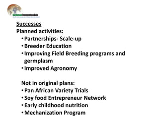 USAID soybean project in Ghana and other African countries | PPTX