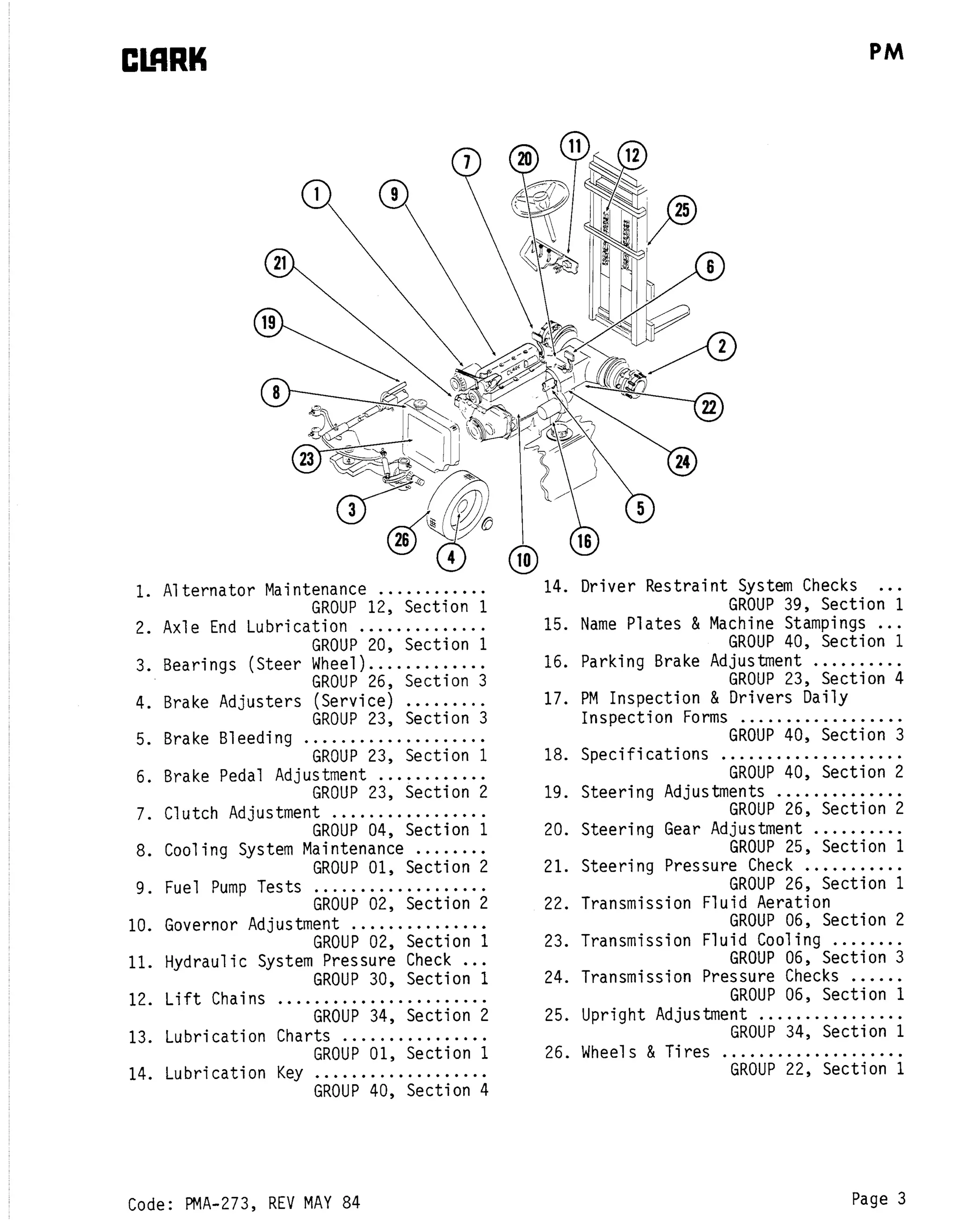 Clark c500 30 55 forklift service repair manual | PDF