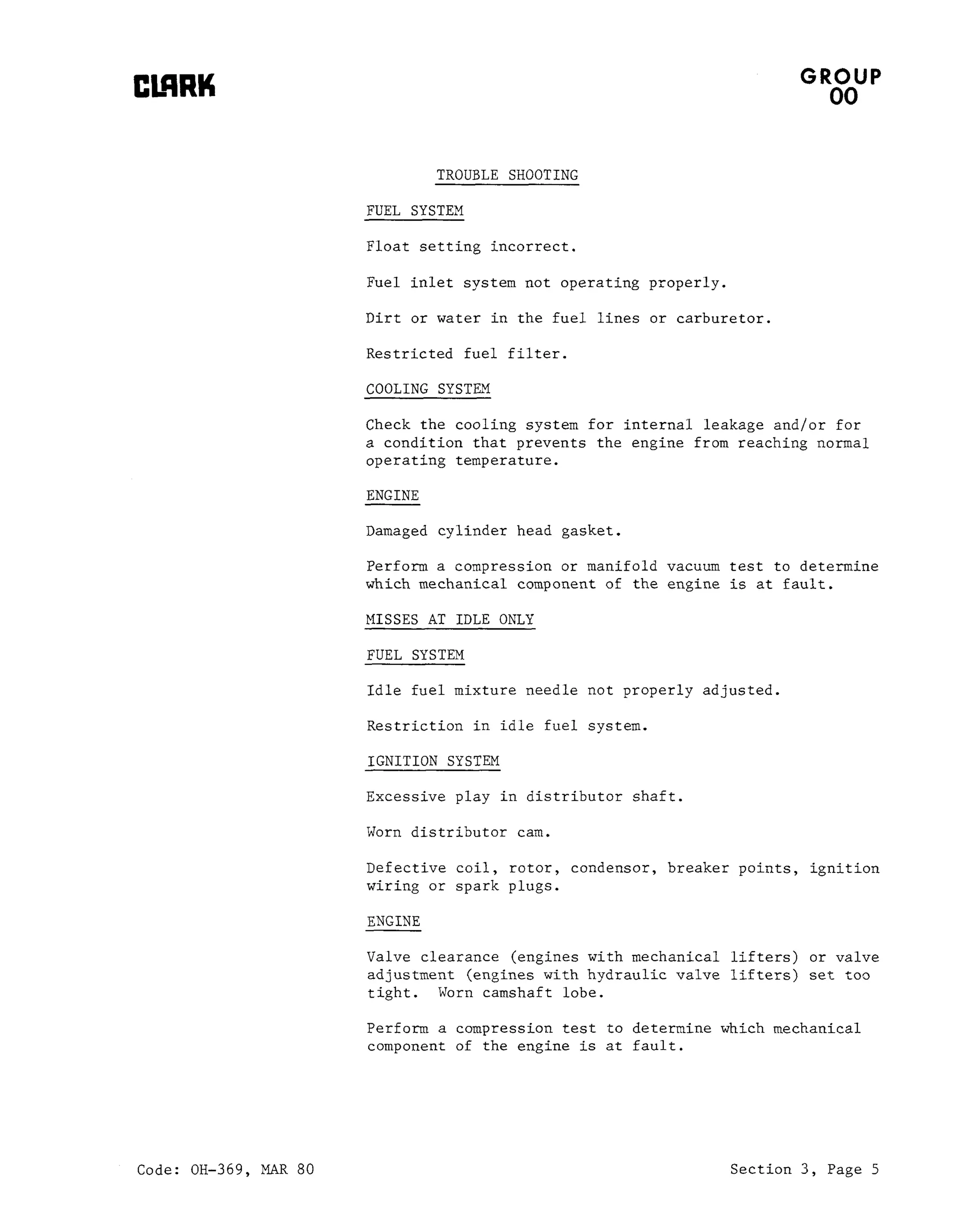 Clark c500(y) 30 55 forklift service repair manual | PDF