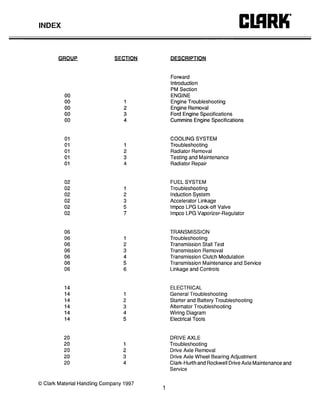 Clark c500, y350 forklift service repair manual | PDF