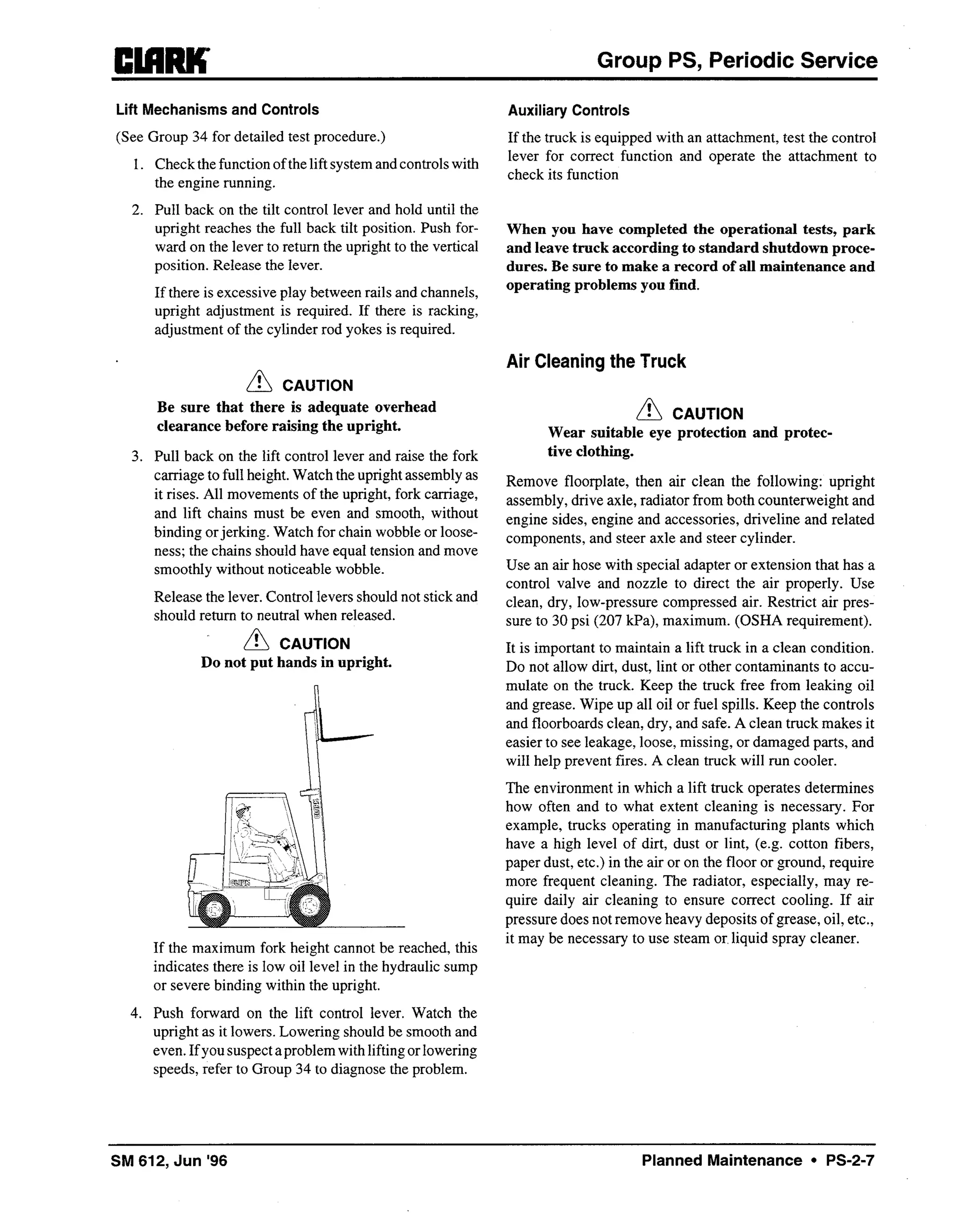 Clark cgc 40 forklift service repair manual | PDF