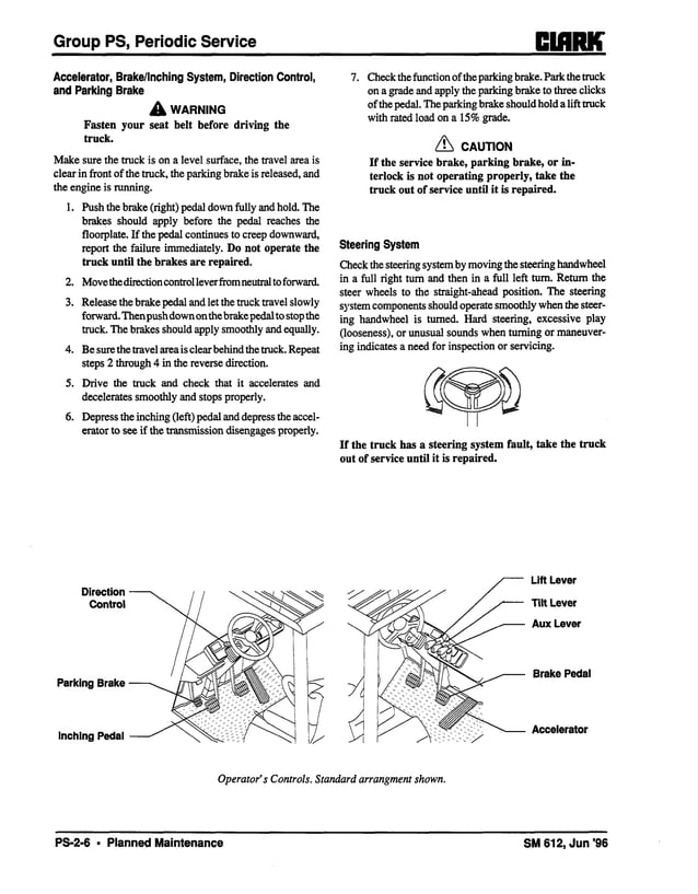 Clark cgc 40 forklift service repair manual | PDF