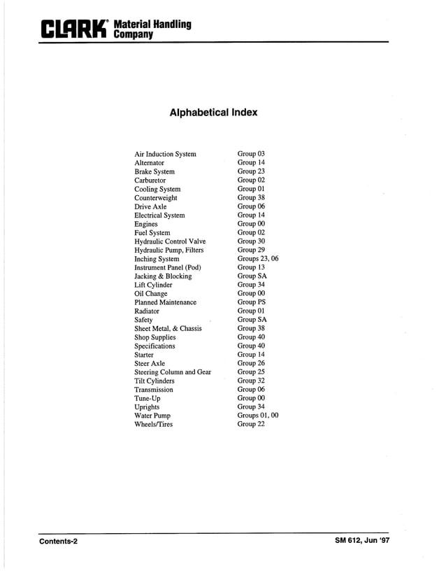 Clark cgc 40 forklift service repair manual | PDF