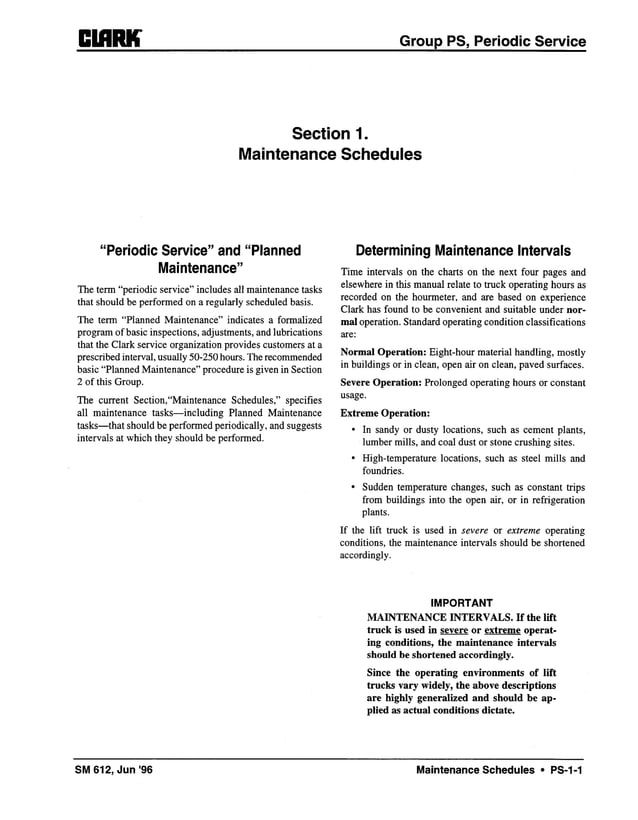 Clark cgc 40 forklift service repair manual | PDF