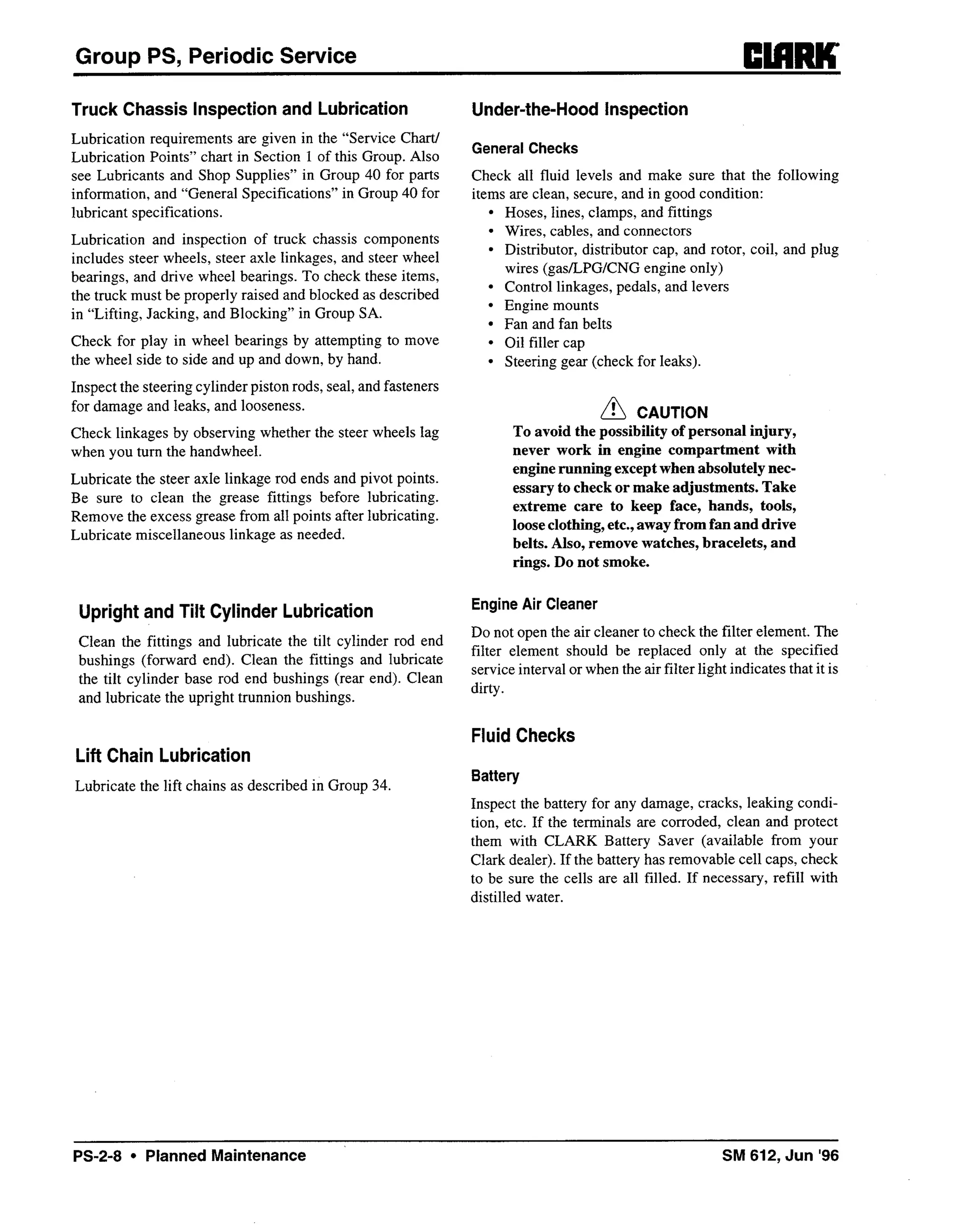 Clark cgc 70 forklift service repair manual | PDF