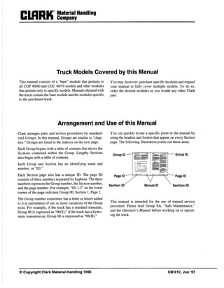 Clark cgc 70 forklift service repair manual | PDF