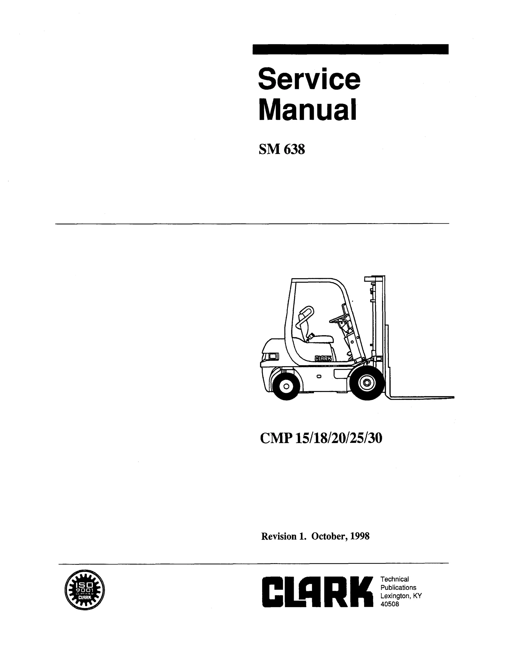 Clark cmp30 forklift service repair manual | PDF