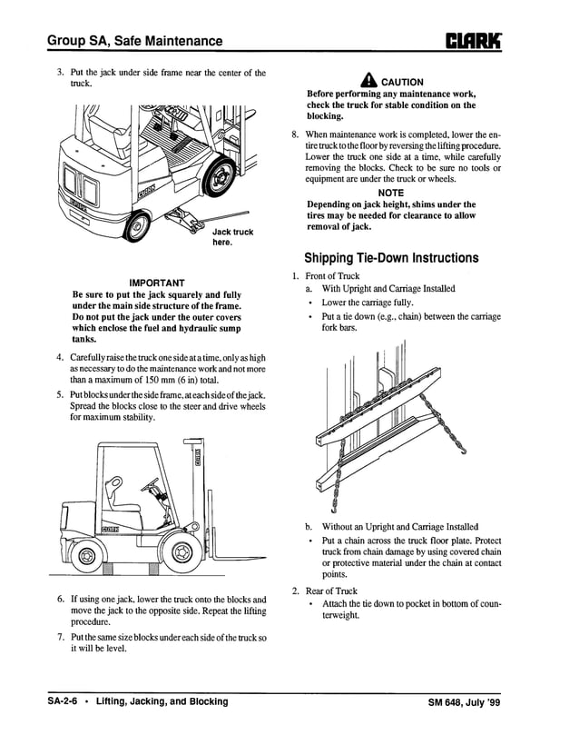 Clark cmp 50 s forklift service repair manual | PDF