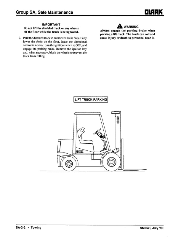 Clark cmp 50 s forklift service repair manual | PDF