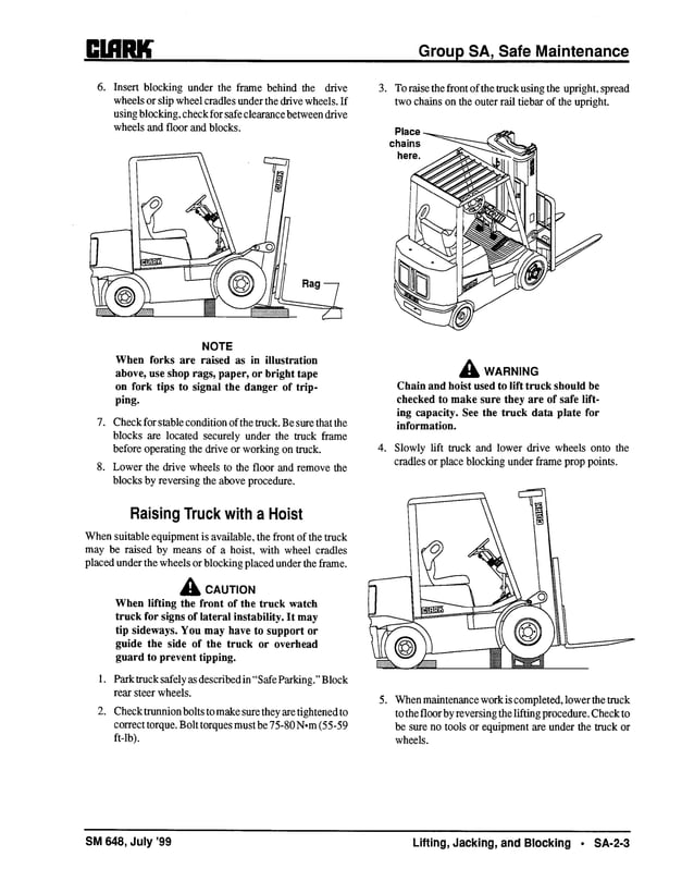Clark cmp 50 s forklift service repair manual | PDF