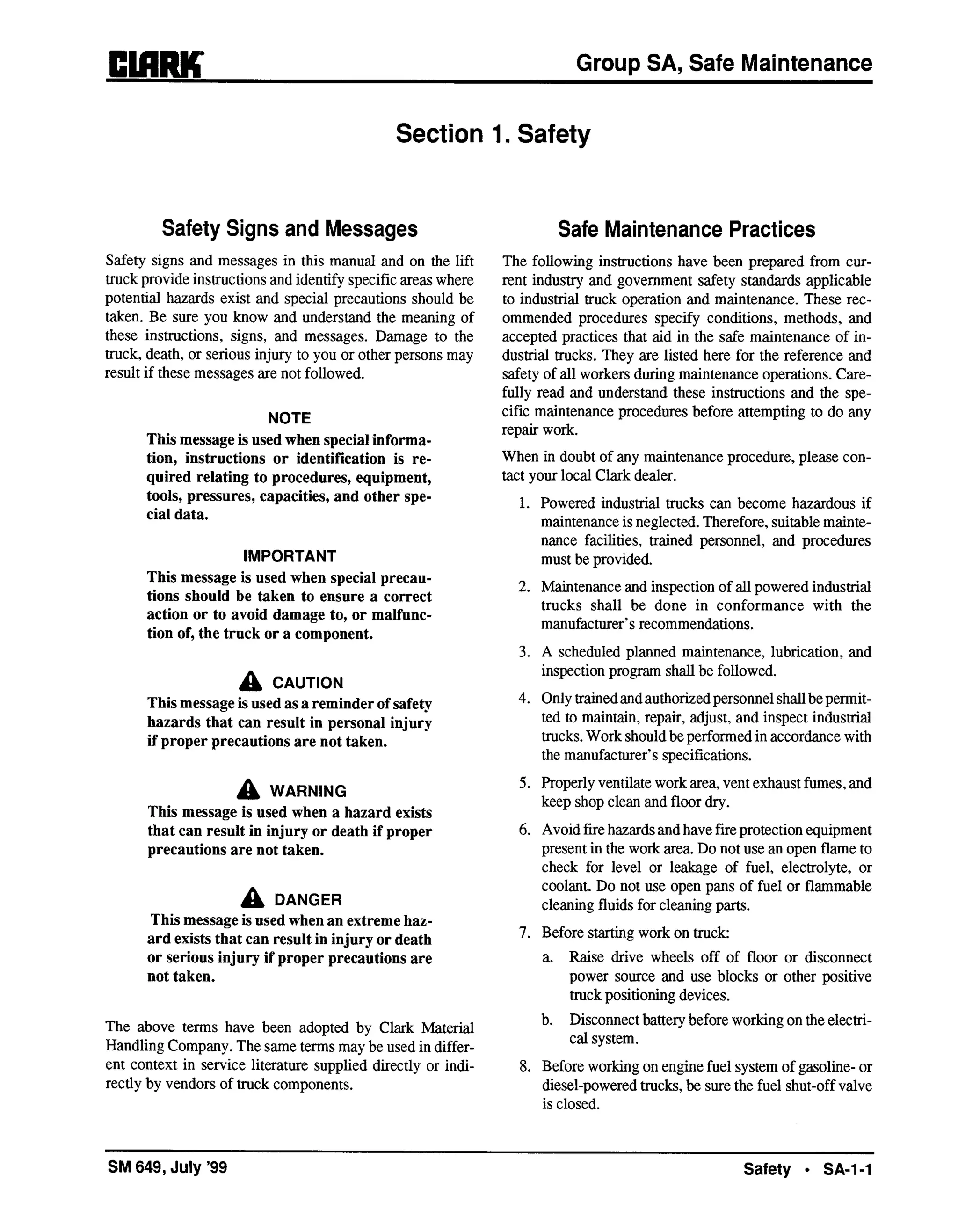 Clark cmp 70 forklift service repair manual | PDF