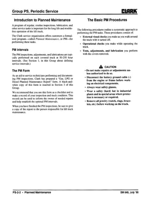 Clark cmp 70 forklift service repair manual | PDF