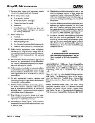 Clark CMP 70 Forklift Service Repair Manual.pdf