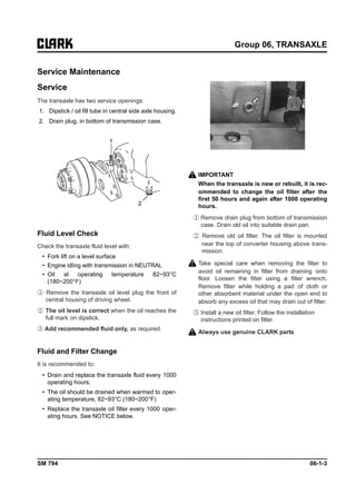 Clark cq202530 l forklift service repair manual | PDF