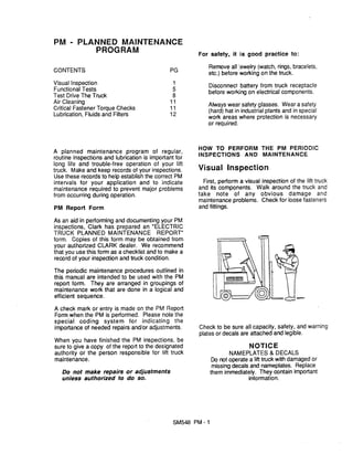 Clark e357 forklift service repair manual | PDF