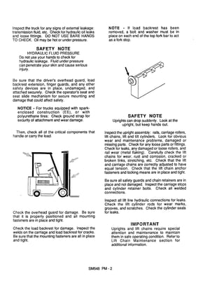 Clark e357 forklift service repair manual | PDF