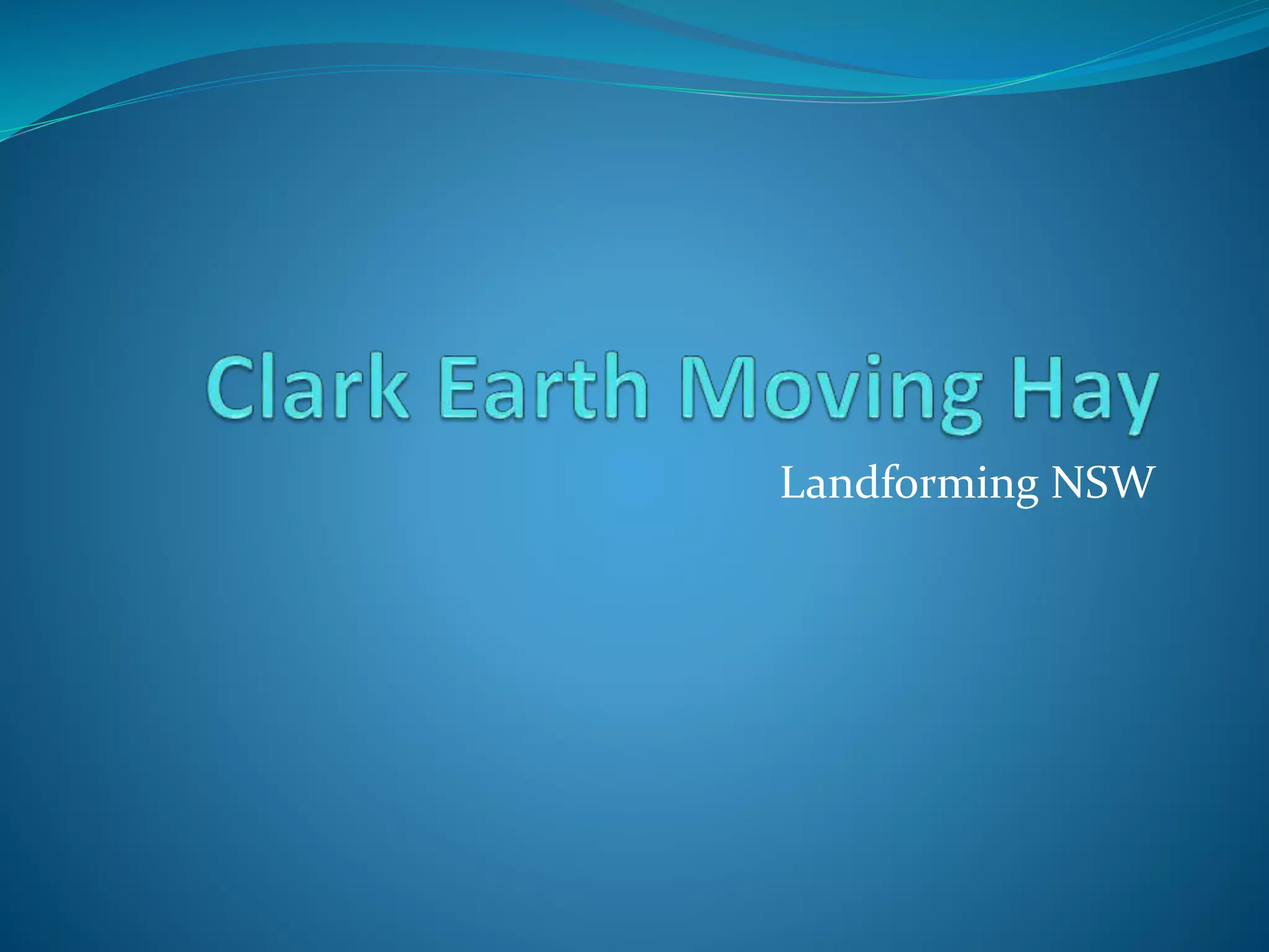 Landforming NSW | PPTX