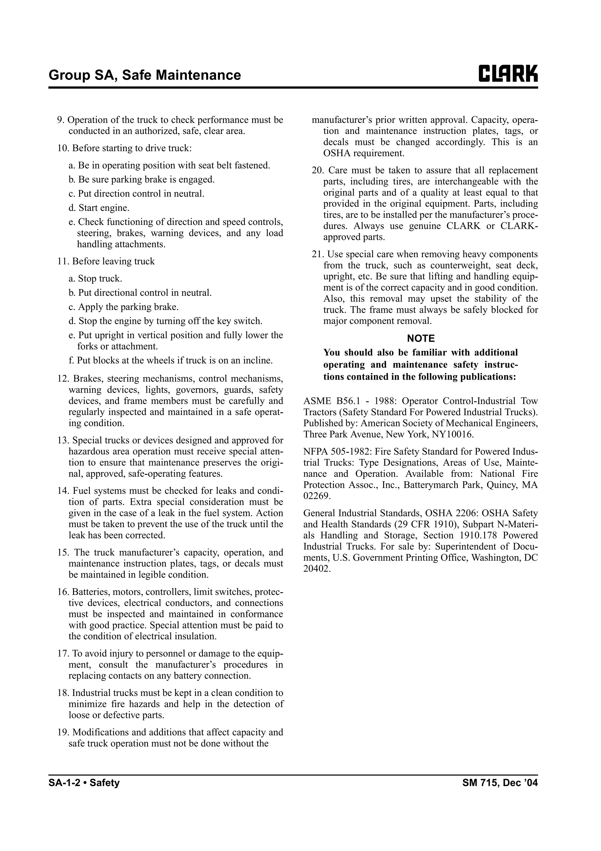 Clark epx 16 20 s forklift service repair manual | PDF