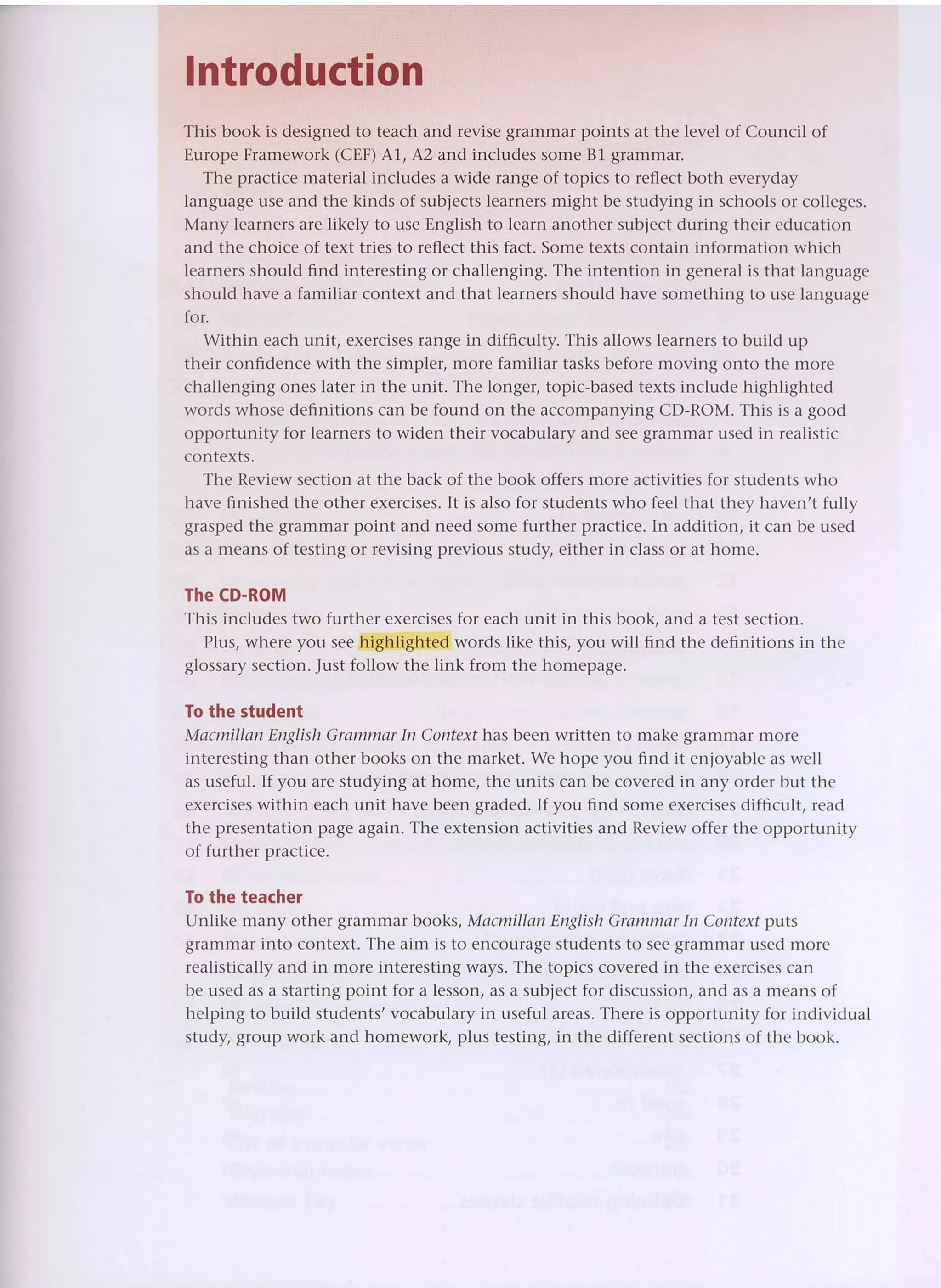 Clarke, simon english grammar in context essential | PDF