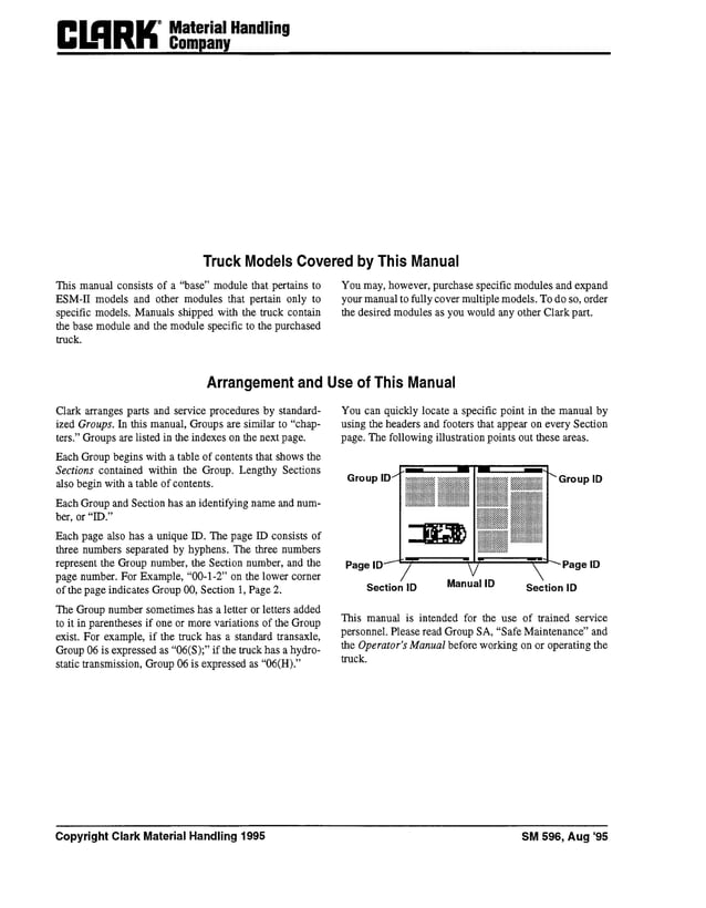 Clark esm 12 forklift service repair manual | PDF