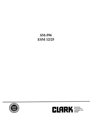 Clark esm 25 forklift service repair manual | PDF