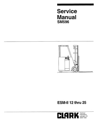 Clark esm 25 forklift service repair manual | PDF