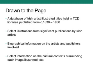 Angela Griffith and Emma Clarke (TCD): Drawn to the page and screen ...