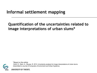 Informal Settlements and Cadastral Mapping | PPTX
