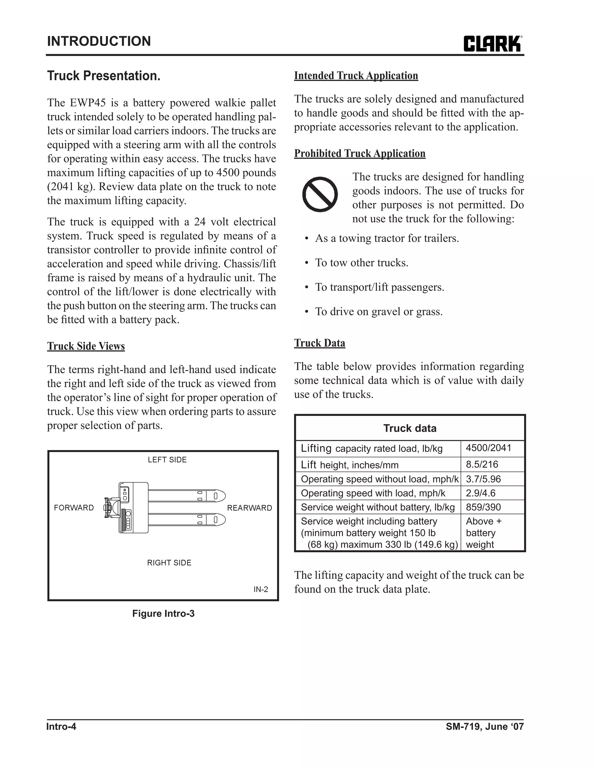 Clark ewp45 forklift service repair manual | PDF