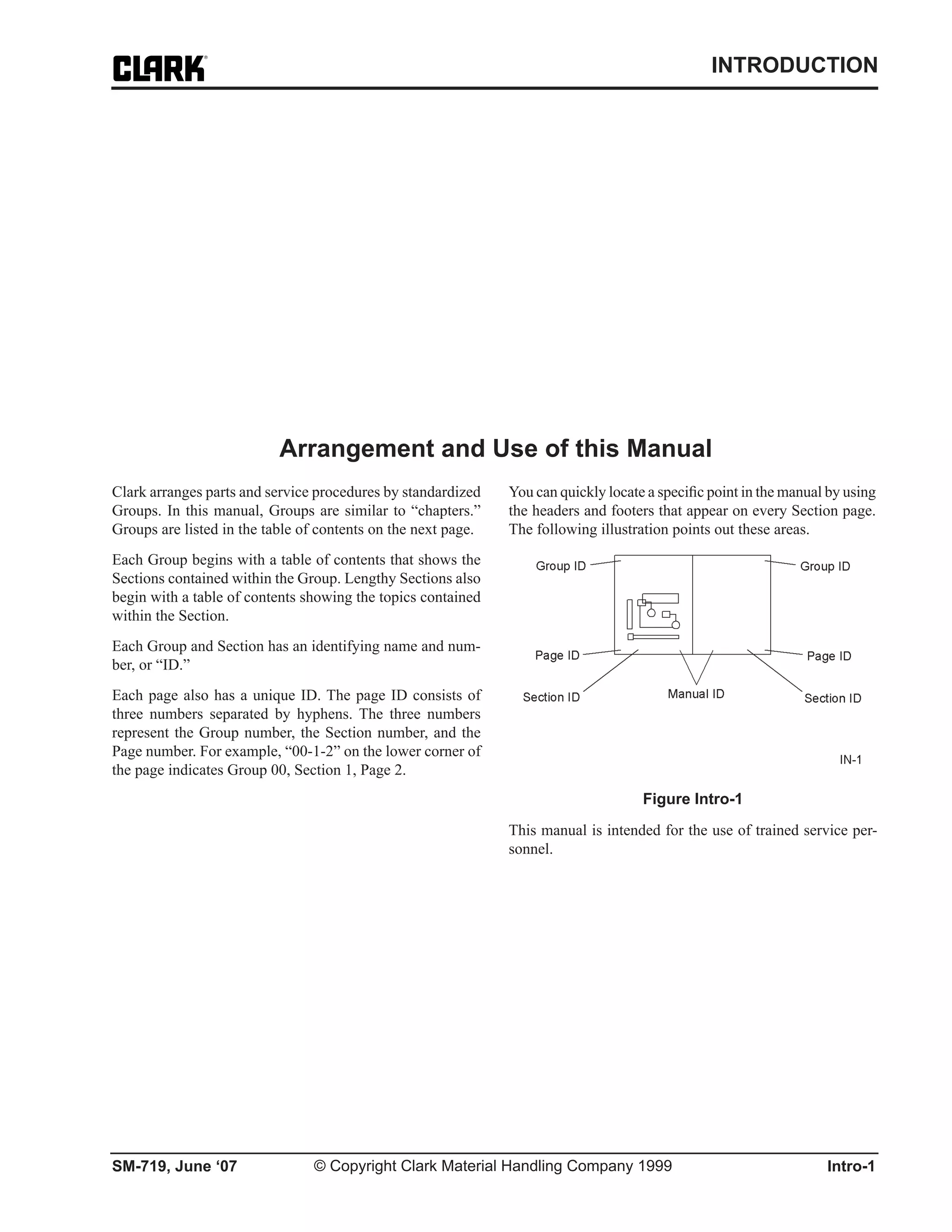 Clark ewp45 forklift service repair manual | PDF