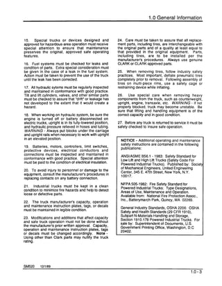 Clark gcs standard forklift service repair manual | PDF