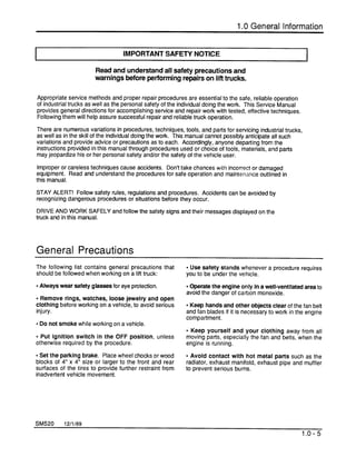 Clark gcs standard forklift service repair manual | PDF