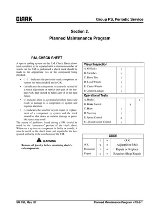 Clark hwx forklift service repair manual | PDF | Free Download