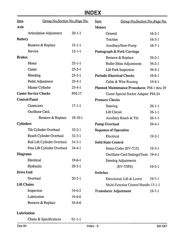 Clark npr 17 forklift service repair manual | PDF
