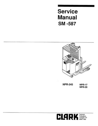 Clark npr 17 forklift service repair manual | PDF