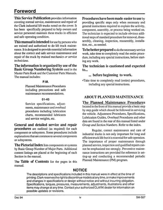 Clark npr 20 forklift service repair manual | PDF