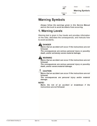 Clark op15 x forklift service repair manual | PDF