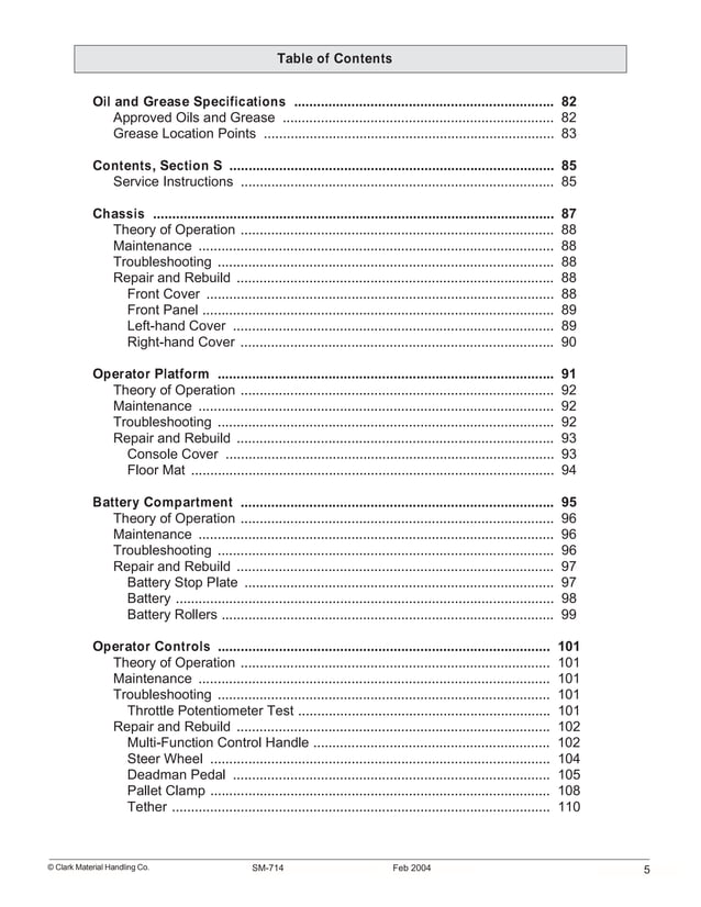 Clark op15 x forklift service repair manual | PDF