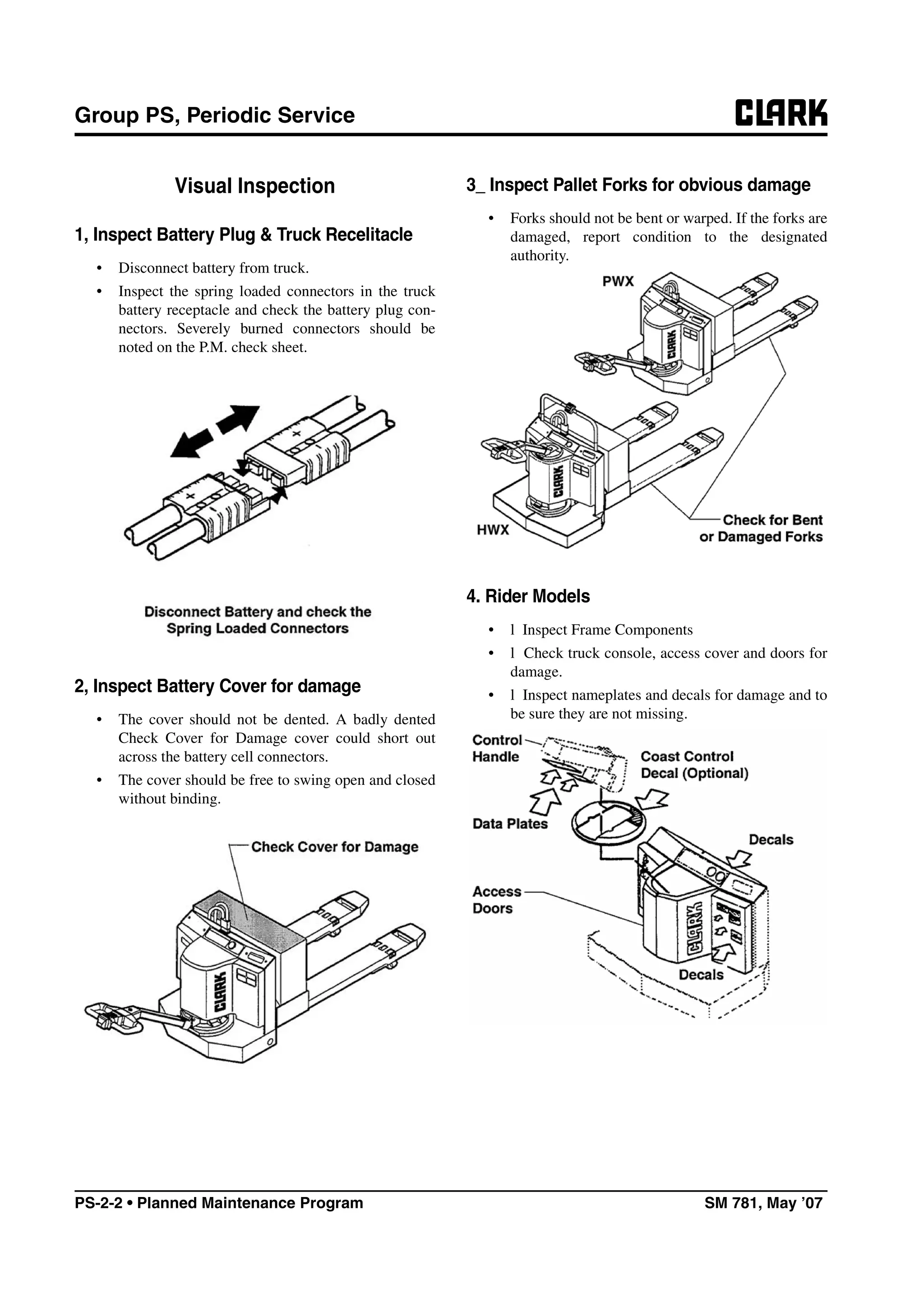 Clark pwx forklift service repair manual | PDF | Free Download
