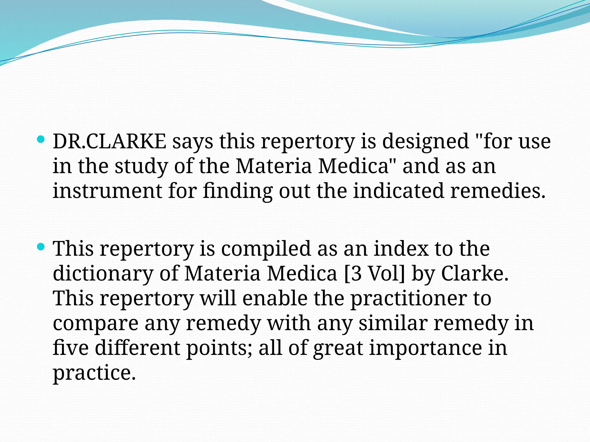 Clarke Clinical Repertory by J.H Clarke | PPTX