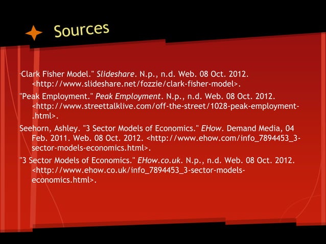 Clark's Sector Model | PPTX | Economy | Business and Finance