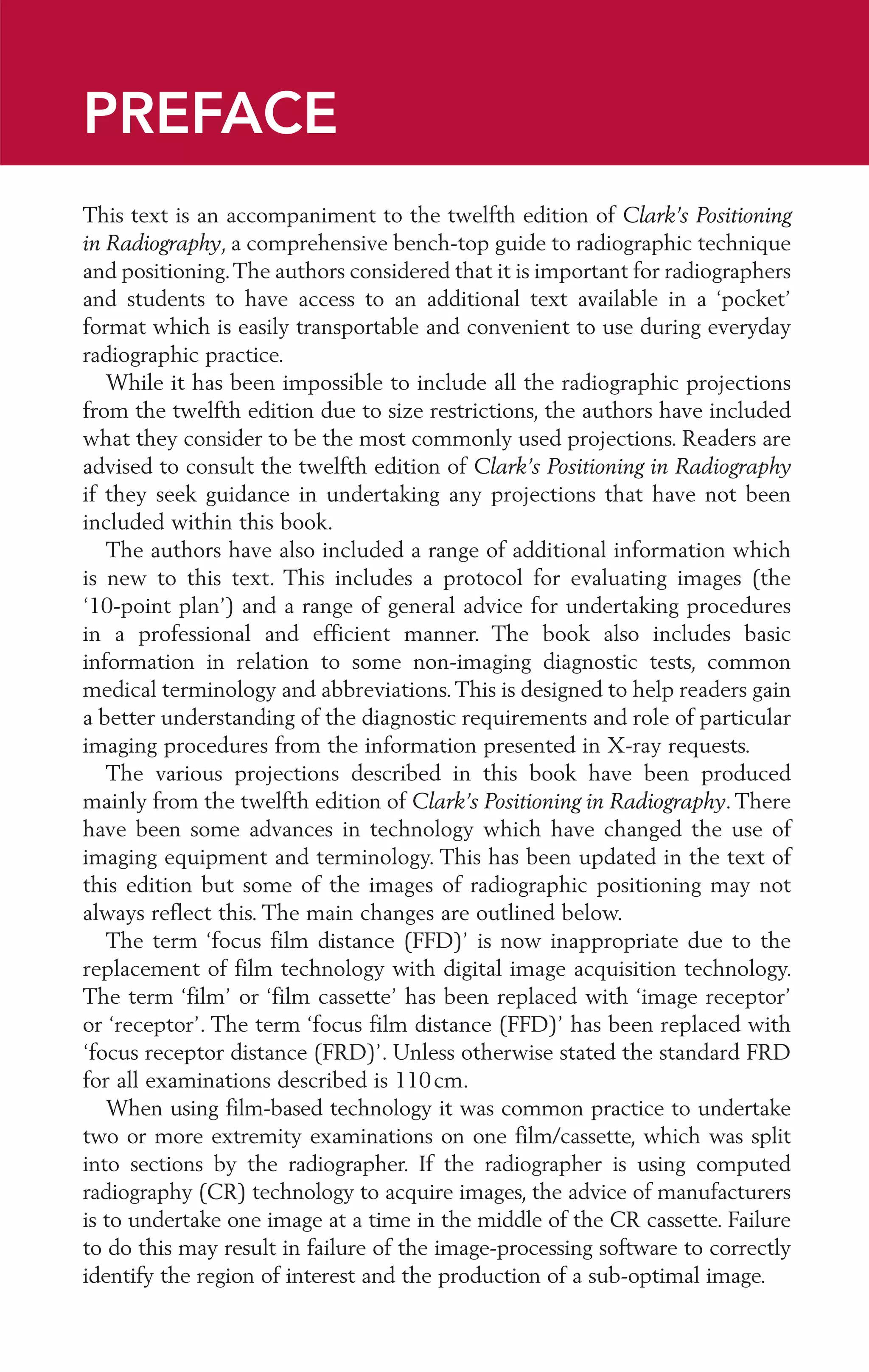 Clarks Pocket Handbook For Radiographerspdf